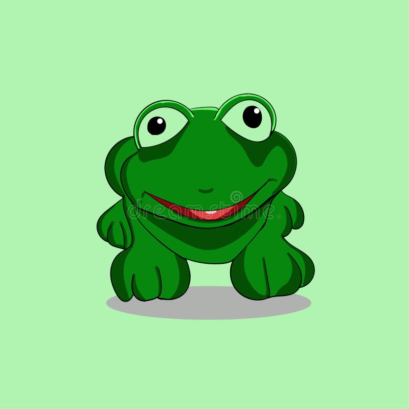 Smiling Frog Vector Illustration Stock Vector - Illustration of design ...