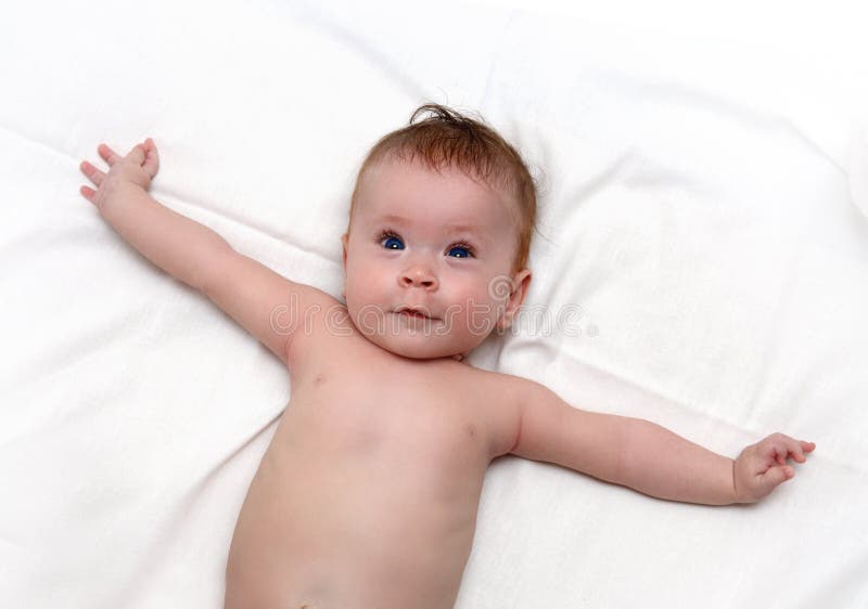 Smiling fun baby stock photo. Image of caucasian, beautiful - 9348582
