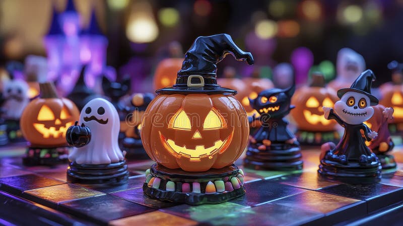 Smiling Ghosts and Frankenstein Bishops: Fun 3D Halloween Chess Game ...