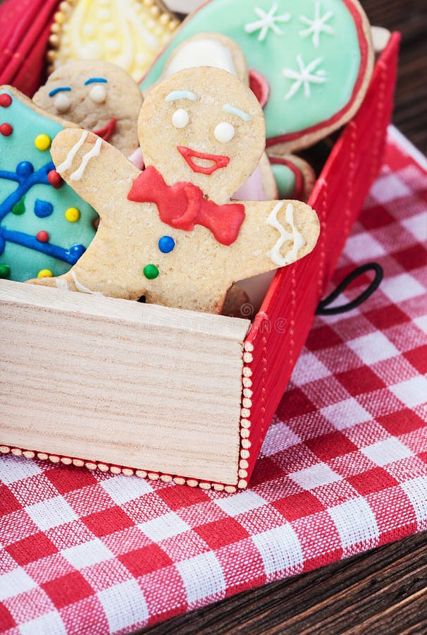 Smiling Gingerbread Man Cookies Stock Photo - Image of bread, holiday ...