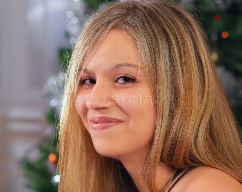 Smiling girl stock image. Image of eyes, hair, head, beauty - 12359167