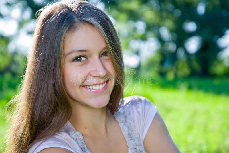 Smiling girl stock image. Image of head, expressing, happiness - 25889067