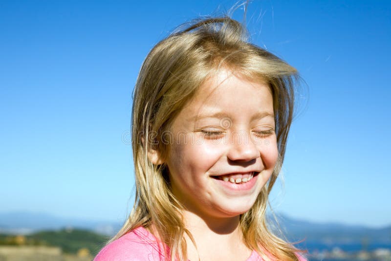 Smiling girl stock photo. Image of beauty, blind, person - 4593664