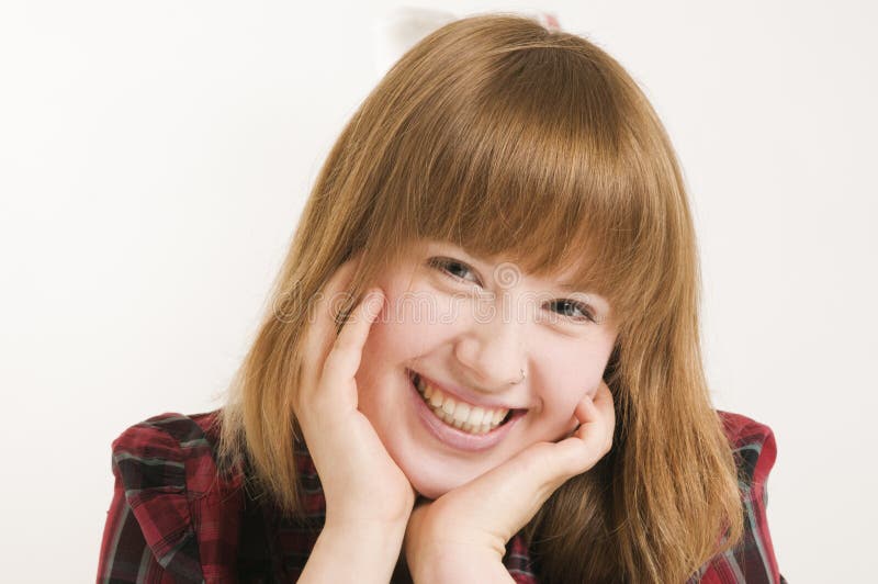 Smiling girl stock photo. Image of close, satisfied, cheery - 7222246