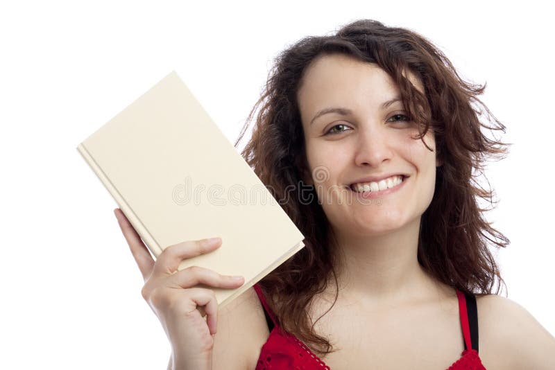 Smiling Girl with Book stock image. Image of young, shoulders - 14795553