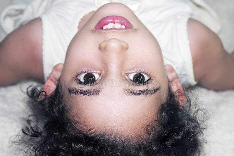 Smiling girl is contrary stock photo. Image of hands - 38530534