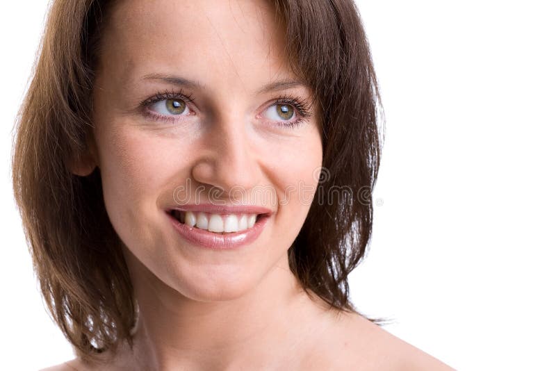 Smiling Girl isolated stock photo. Image of glamour, elegance - 32154454