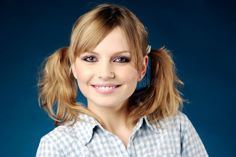 Smiling girl portrait stock image. Image of happiness - 5767485