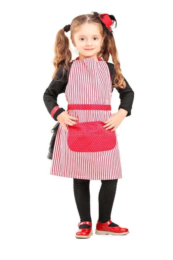 Smiling Girl Wearing Apron and Posing Stock Photo - Image of little ... Smiling Girl Wearing Apron and Posing Stock Photo - Image of little ...