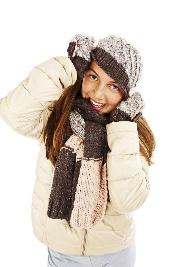 Smiling Girl in Winter Style Stock Photo - Image of attractive, adult ...