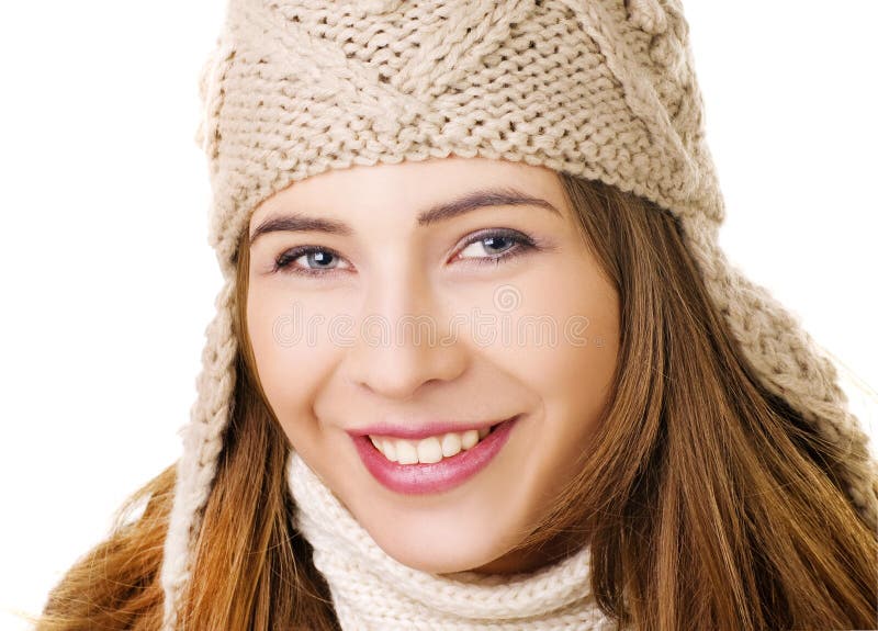 Smiling Girl in Winter Style Stock Image - Image of december, casual ...