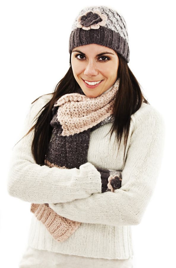 Smiling Girl in Winter Style Stock Photo - Image of model, caucasian ...