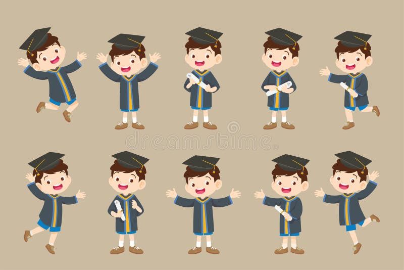 Smiling Graduate Students Graduation Gowns Holding Diplomas Stock ... Smiling Graduate Students Graduation Gowns Holding Diplomas Stock ...