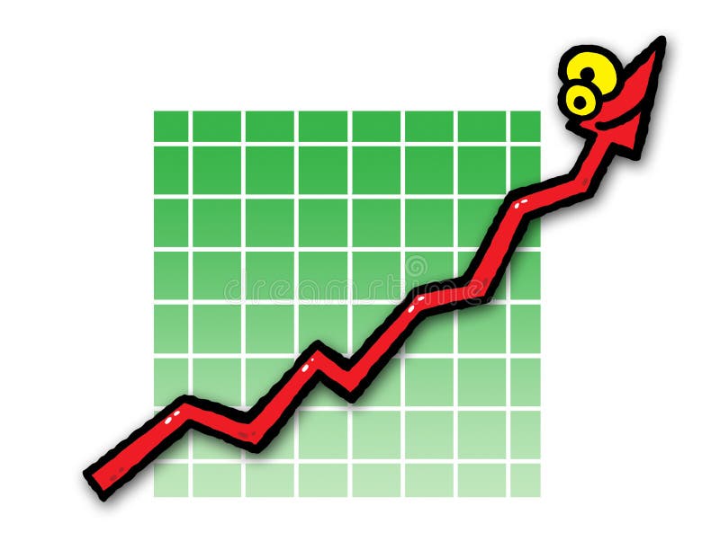 Smiling graph going up stock illustration. Illustration of success ...