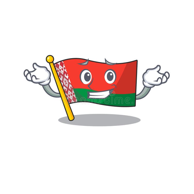 Smiling Grinning Flag Belarus Cartoon Character Style Stock Vector ...