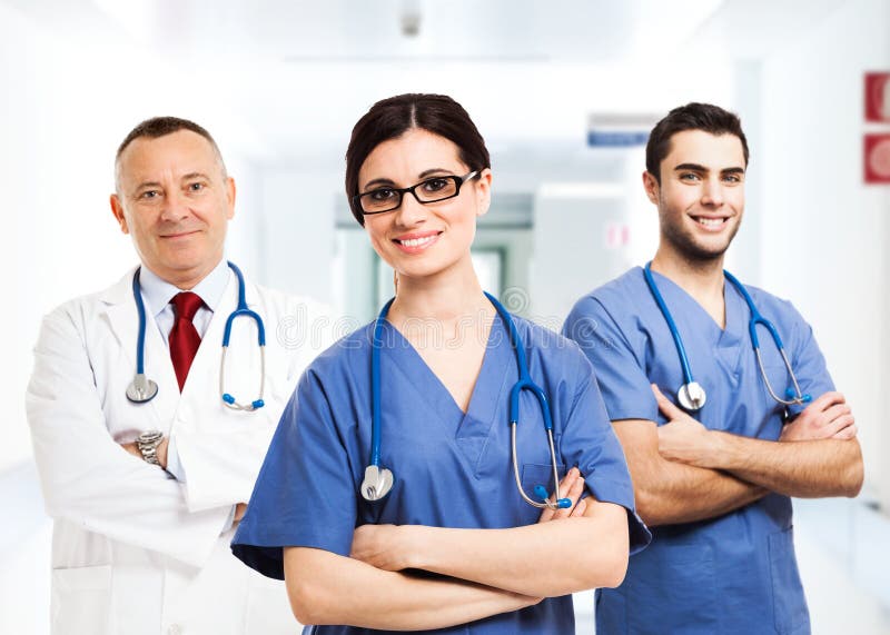 Smiling group of doctors stock photo. Image of team, doctor - 47669532