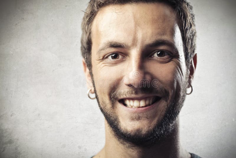 Smiling Guy stock photo. Image of satisfaction, closeup - 28247540