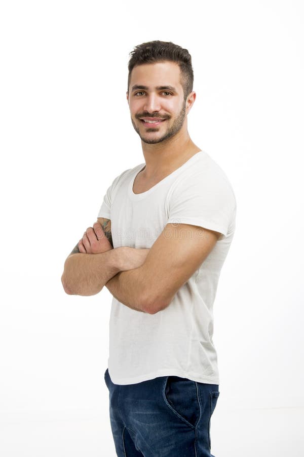 Smiling guy stock image. Image of studio, posing, beautiful - 85285871