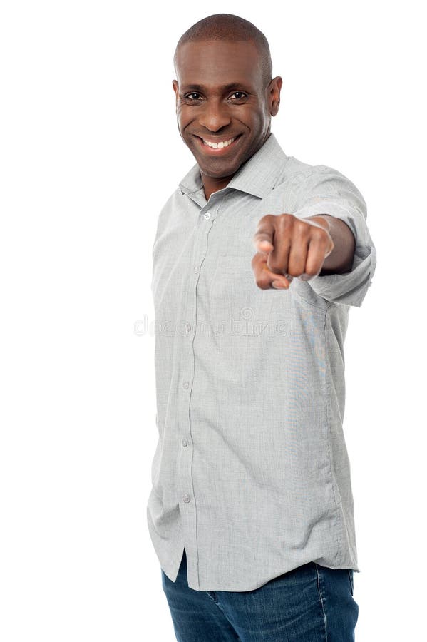 Smiling Guy Pointing You Out Stock Image - Image of fashion, finger ...