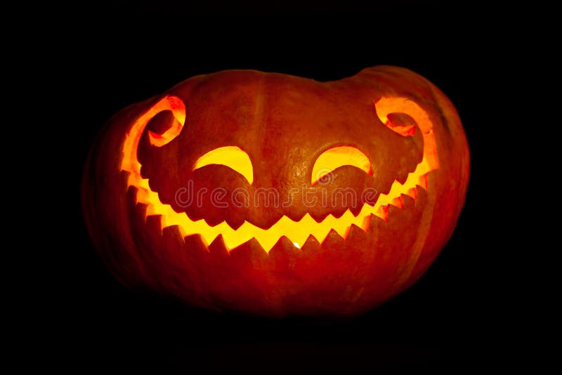 Smiling Halloween pumpkin stock image. Image of frightening - 33156449