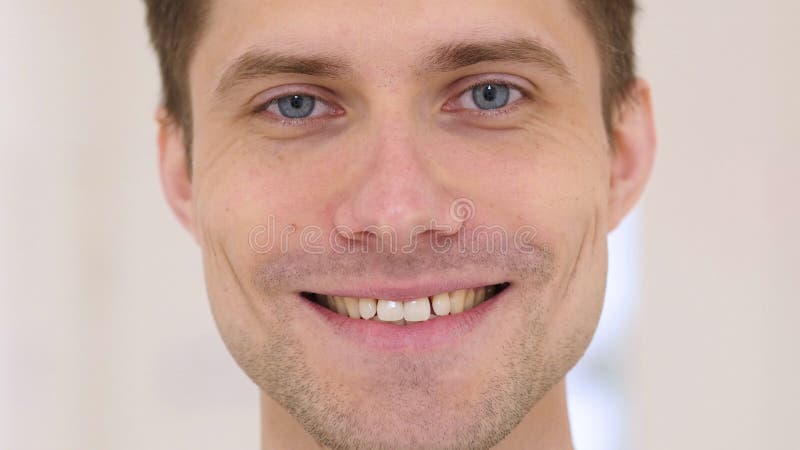 Smiling Handsome Man Face stock photo. Image of smiling - 99387574