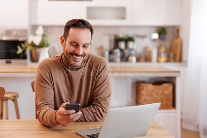 Portrait of Young Smiling Happy Handsome Successful Businessman ...