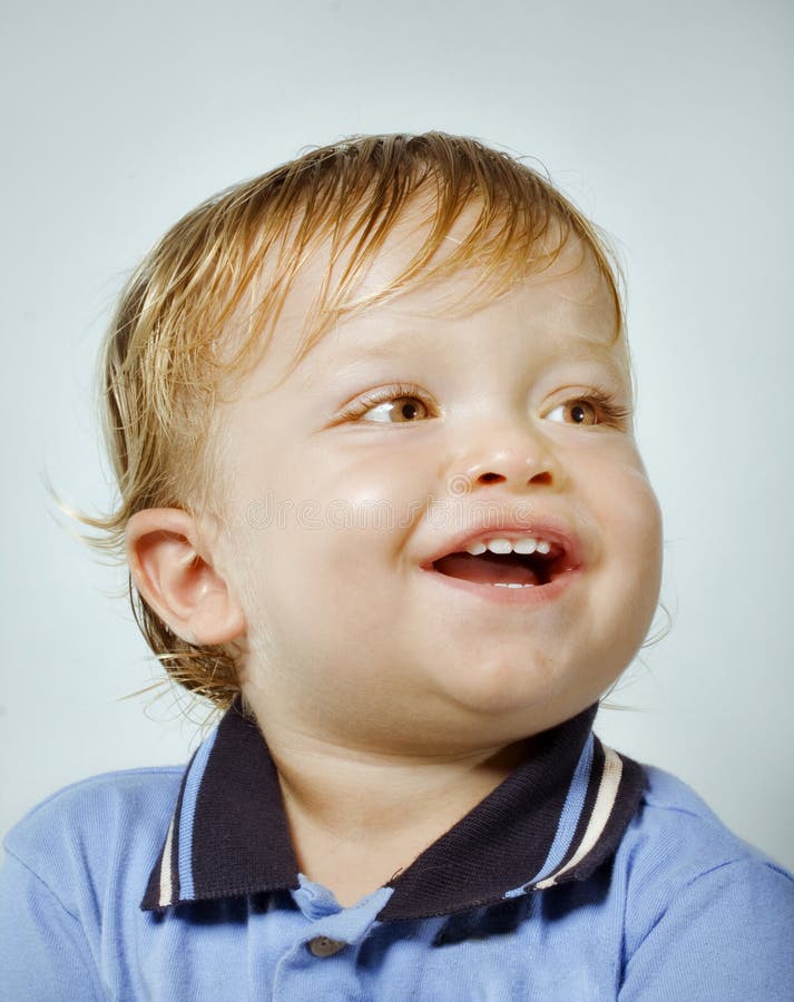 Smiling happy boy portrait stock image. Image of headshot - 20100497