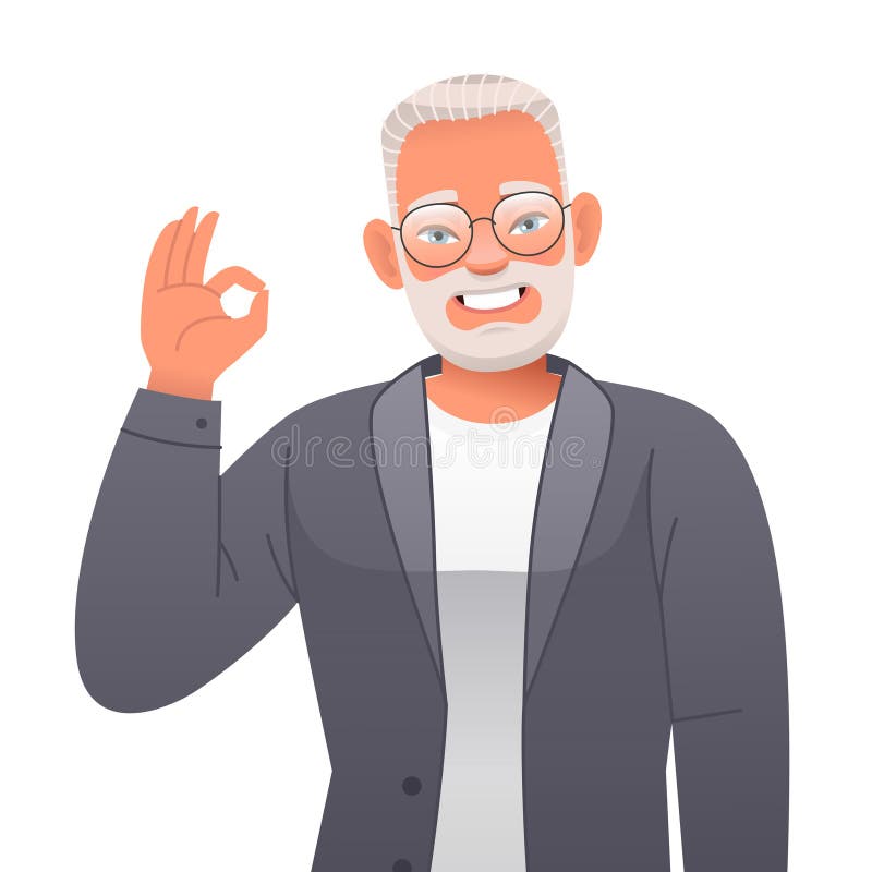 Cartoon Gray Haired Man Stock Illustrations 584 Cartoon Gray Haired