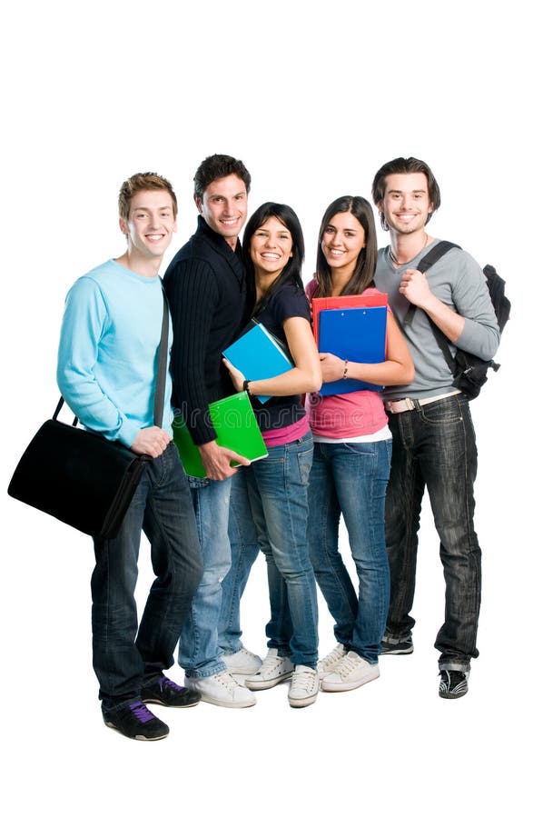Smiling Happy Student Group Stock Image - Image of education, beautiful ...