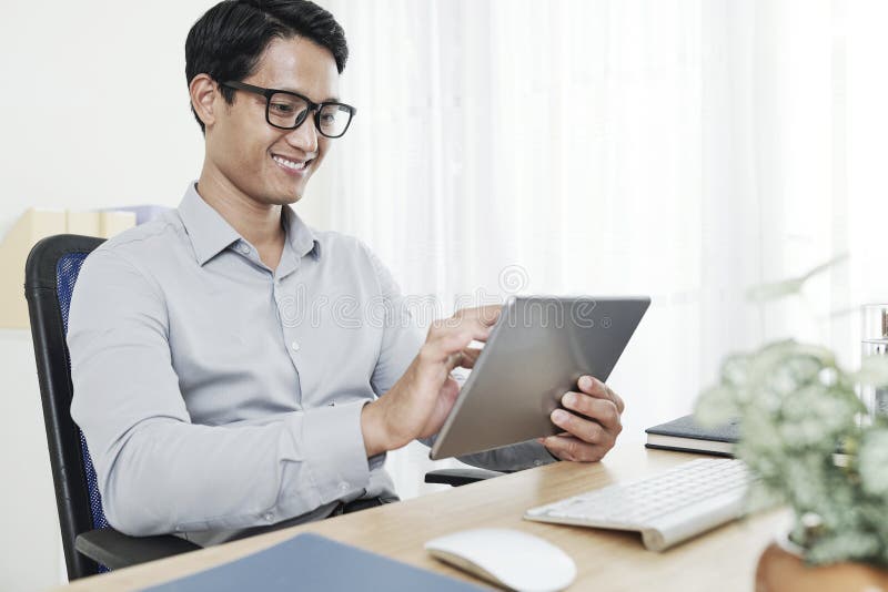 Developer Testing New App Stock Image Image Of Happiness 154464055