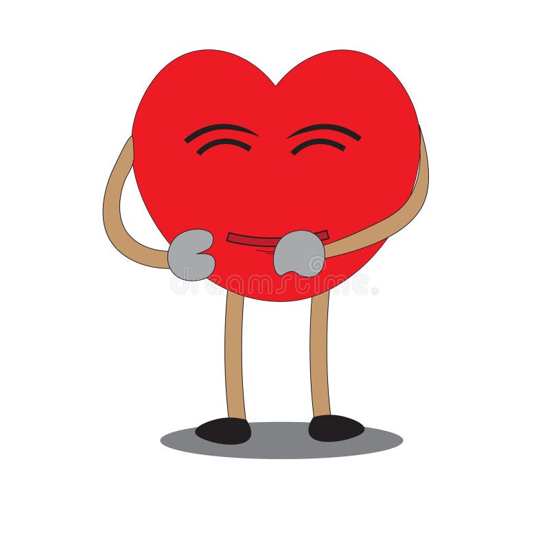 Smiling Heart Animation stock vector. Illustration of emotion - 228256797