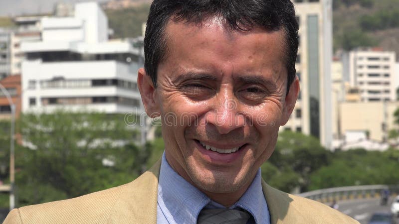 Smiling Hispanic Business Man Stock Image - Image of person, happy ...
