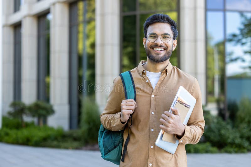Hispanic Student Taking a Selfie in the Library Stock Photo - Image of ...