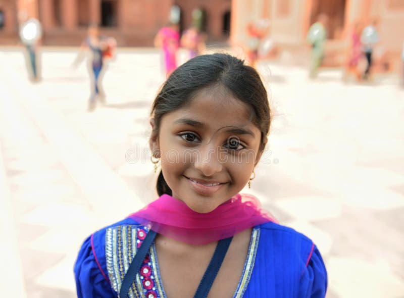 A simple Indian girl stock photo. Image of smart, face - 44021920