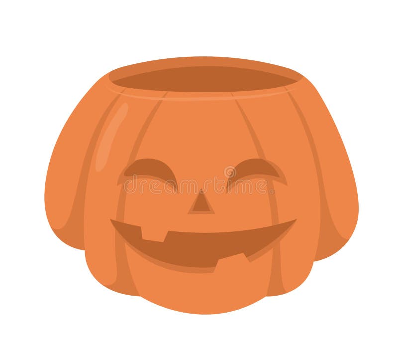 Smiling Jack O Lantern Semi Flat Color Vector Object Stock Vector ...
