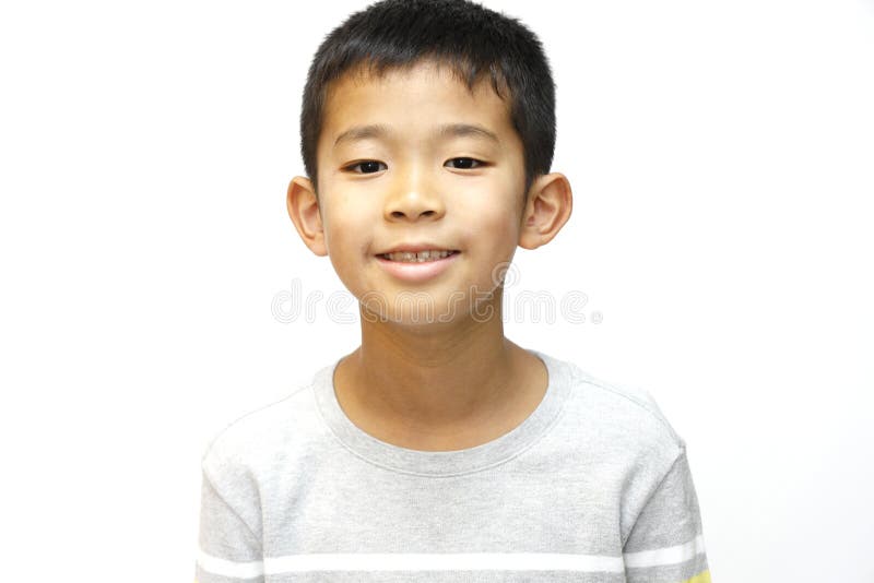 Smiling Japanese boy stock image. Image of expression - 178821997