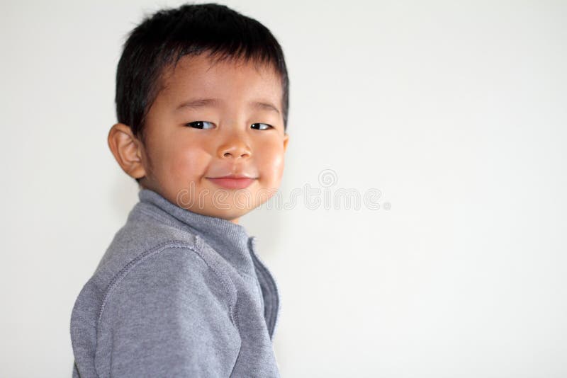 Smiling Japanese boy stock photo. Image of laugh, laughing - 48426606