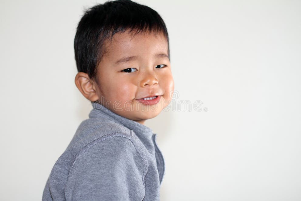 Smiling Japanese boy stock photo. Image of laughing, human - 48426608