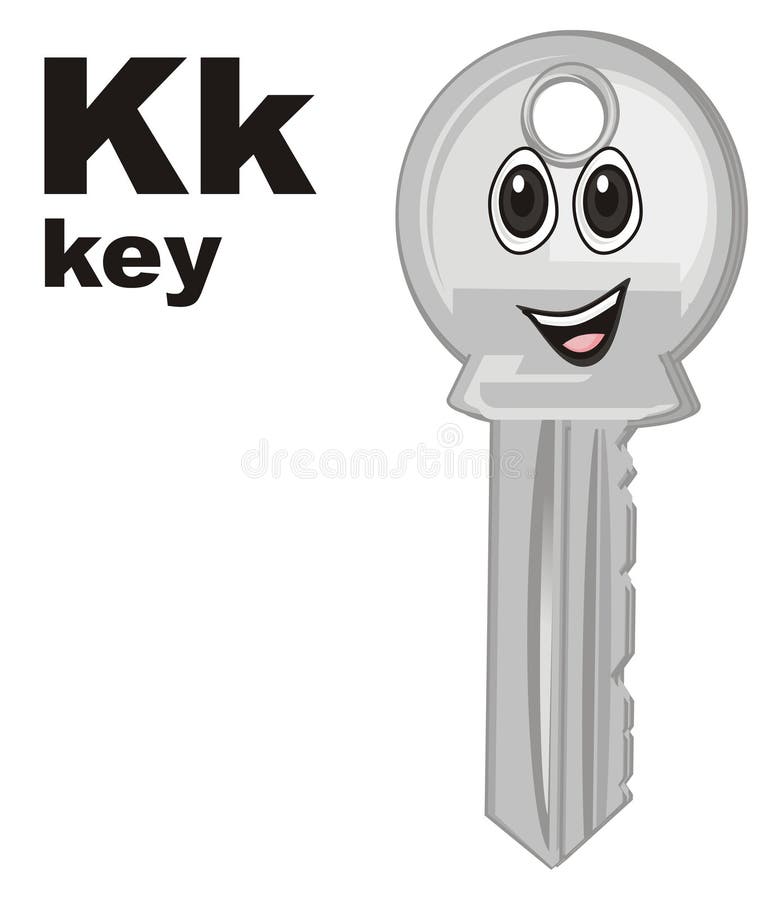 Happy key and abc stock illustration. Illustration of steel - 114966705
