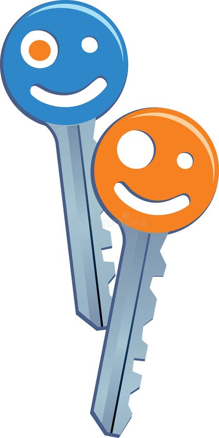 Smiling keys stock vector. Illustration of merry, smile - 18305455