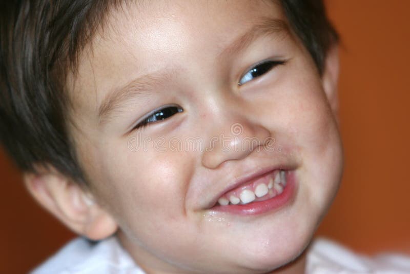 Young Boy Making Faces stock image. Image of funny, kindergarten - 45563