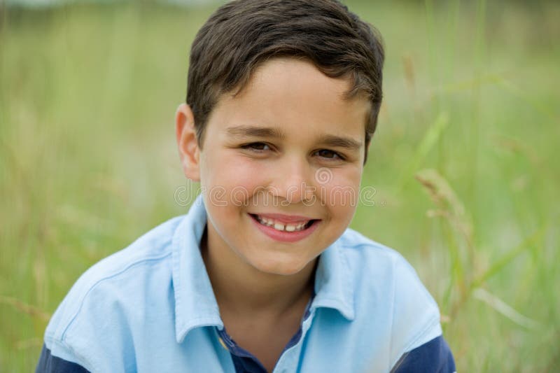 Happy smiling kid stock image. Image of tween, cute, outdoors - 4488435