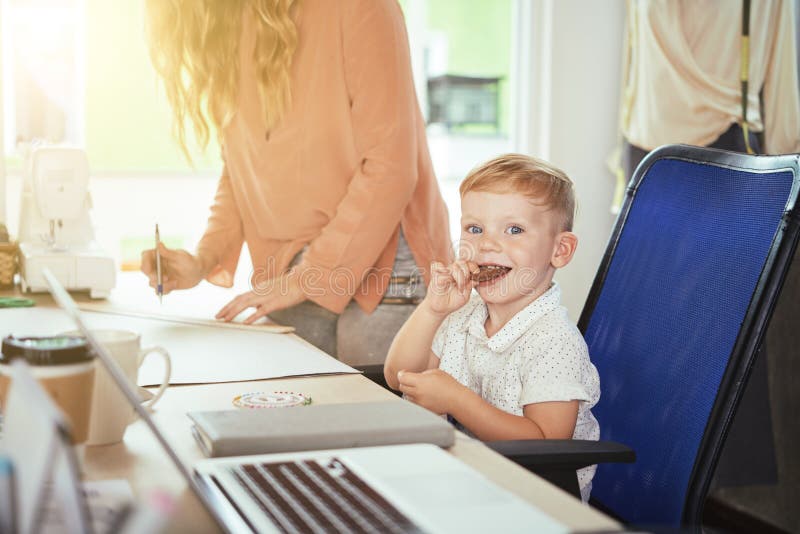 At moms work stock image. Image of business, designer - 124917683