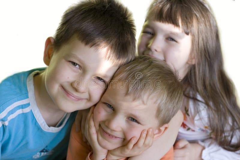 Smiling kids stock image. Image of boys, home, broher, girl - 575415