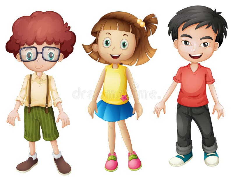 Cartoon people stock vector. Illustration of childhood - 28656615