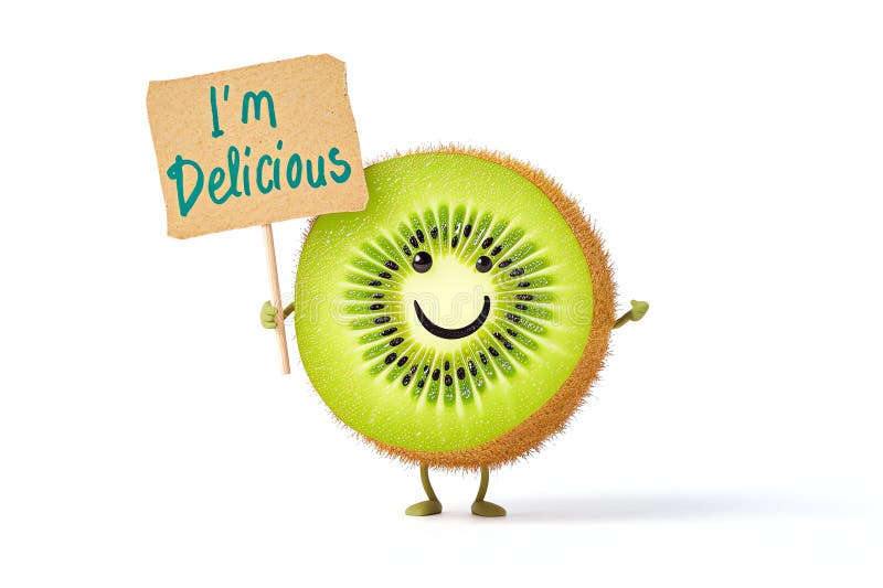 Smiling Kiwi with a Panel, AI Generated Stock Illustration ...
