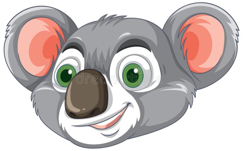 Smiling Koala with Big Eyes Stock Vector - Illustration of adorable ...