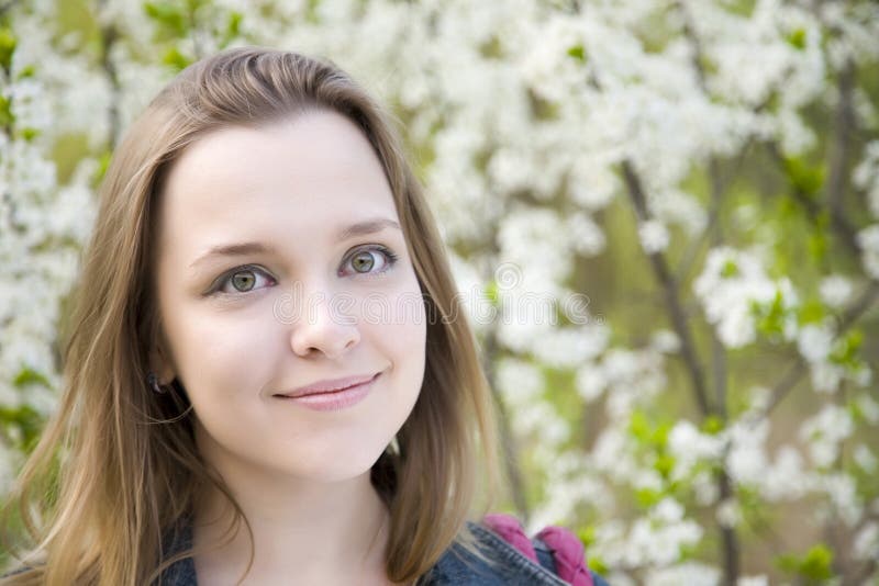 Smiling Lady stock image. Image of leisure, people, green - 5068911