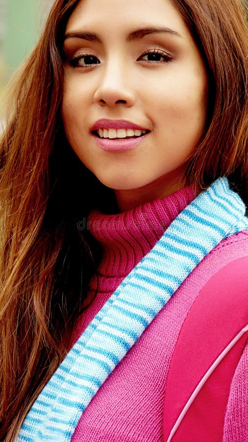 Smiling Latina Peruvian Woman Stock Photo - Image of hispanic, joyful ...