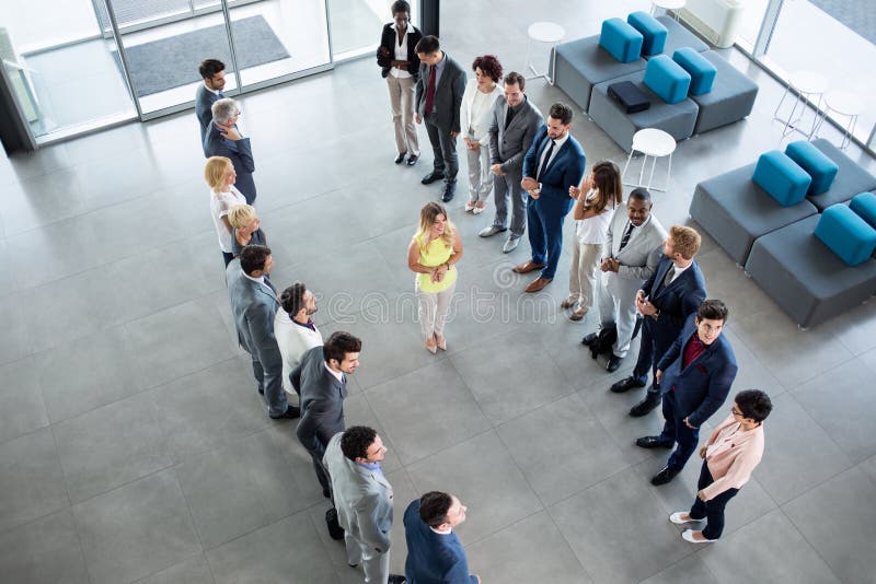 Leader Standing in Front of His Successful Business Team Stock Photo ...